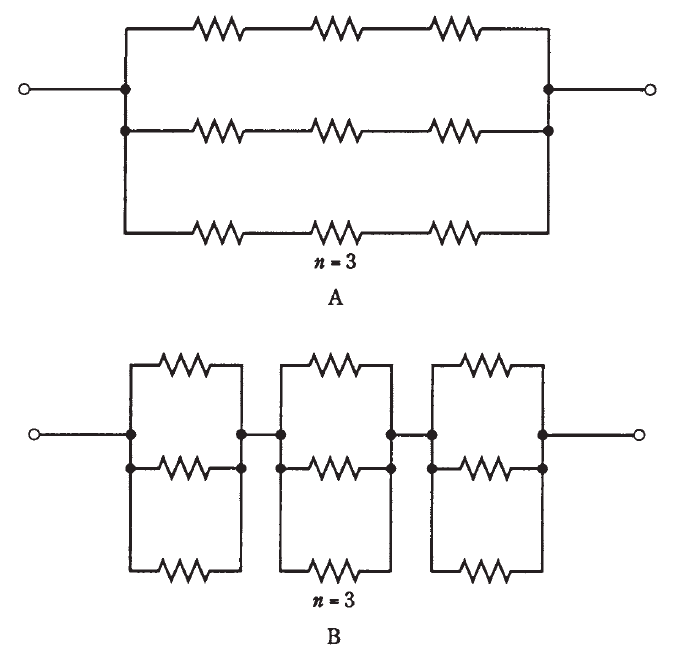 Resistances in series-parallel